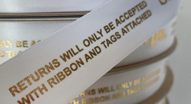 Customised Anti-Theft/Return Printed Ribbon - Australian Printed Ribbon