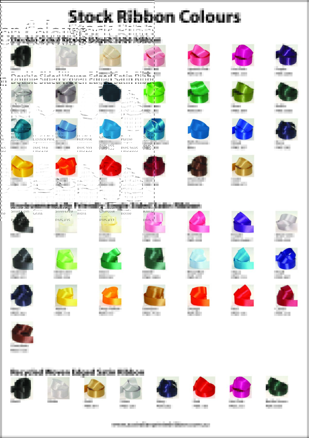 Printed Ribbon SAMPLES - Australian Printed Ribbon