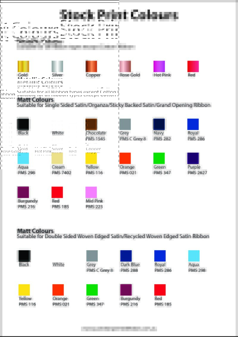 Printed Ribbon SAMPLES - Australian Printed Ribbon